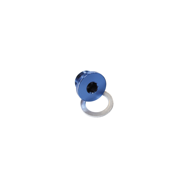 METRIC PORT PLUG M10 X 1.0 BLUE LOW PROFILE HEX PLUG - SpeedPro